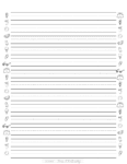 Primary Lined Writing Paper Printable-Summer Themed • Mrs E Virtually