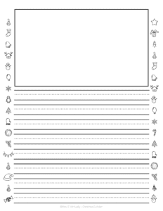 Kindergarten Writing Paper with Picture Box • Mrs E Virtually